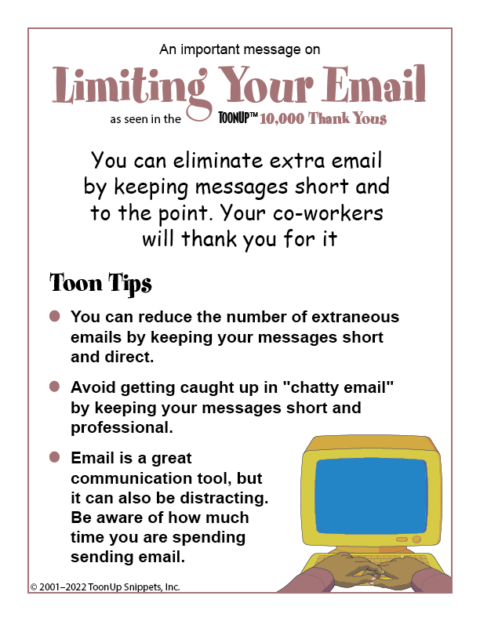 Limiting Your Emails | ToonUps