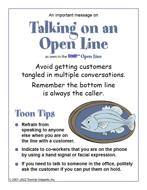 Talking On An Open Line Toonups