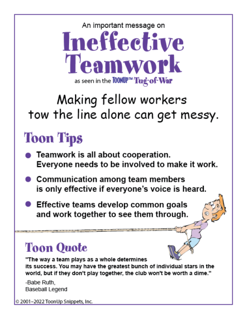 Ineffective Teamwork | ToonUps